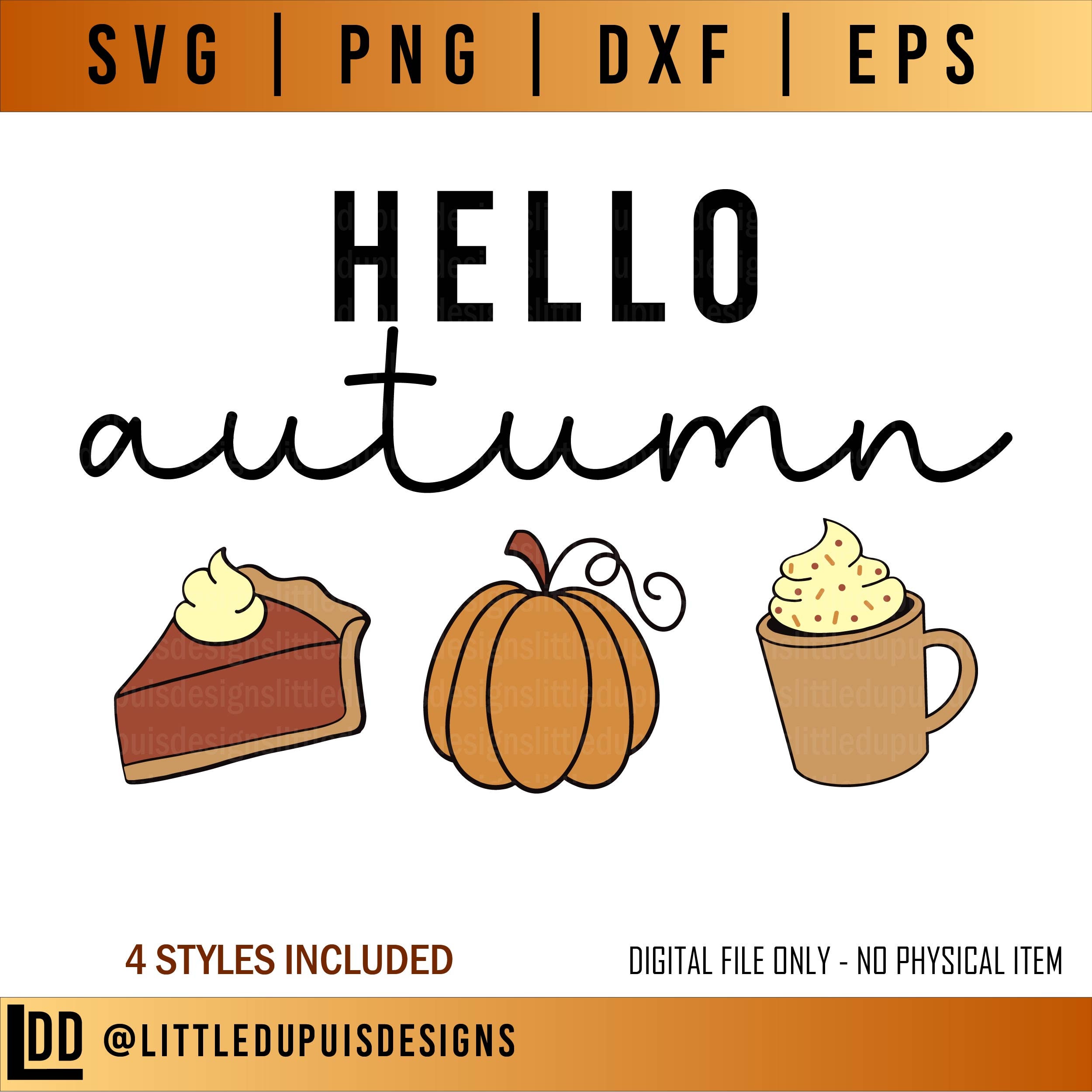 Hello fall svg hello autumn svg fall svg bundle fall svg | Etsy