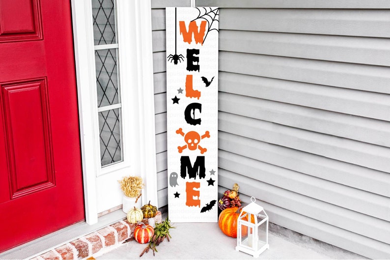 Halloween Welcome Sign Svg Halloween Svg Designs Halloween - Etsy