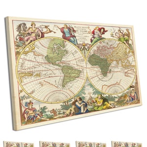 1792 Historical World Map Mappe Monde ou Description Du Globe | Etsy