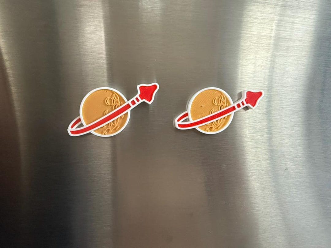 Lego Space Logo Inspired Magnet - Etsy