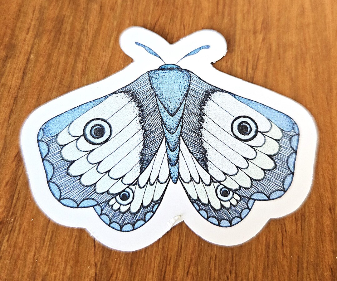 Vinyl Moth Sticker - Etsy