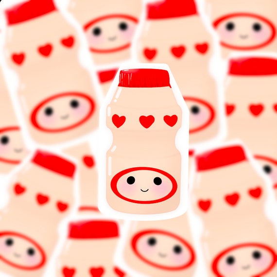 Cute Yakult Sticker Weatherproof Sticker Yogurt Sticker - Etsy