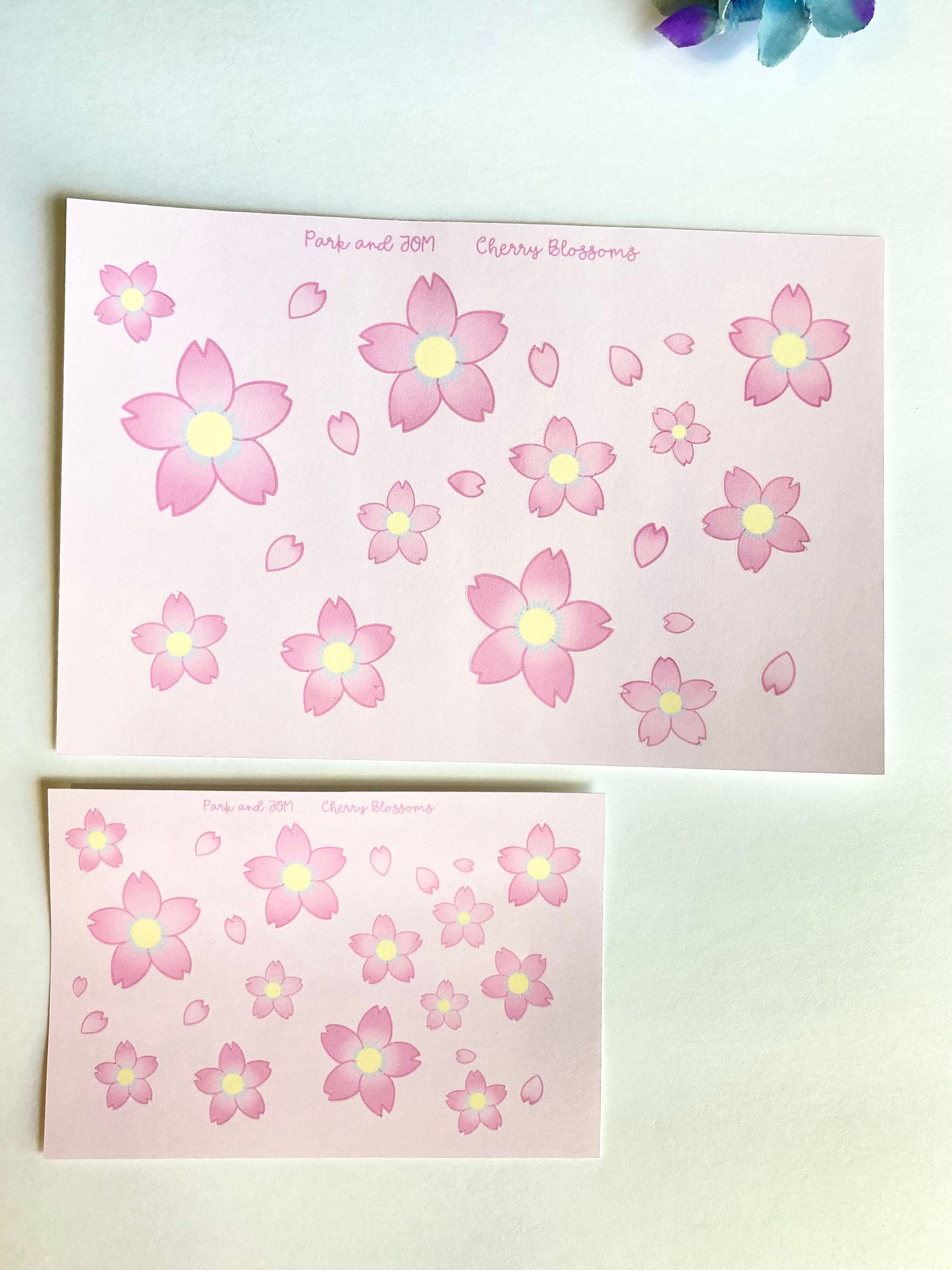 Cherry Blossom Sticker Sheet Sakura Sticker Sheet Asian | Etsy