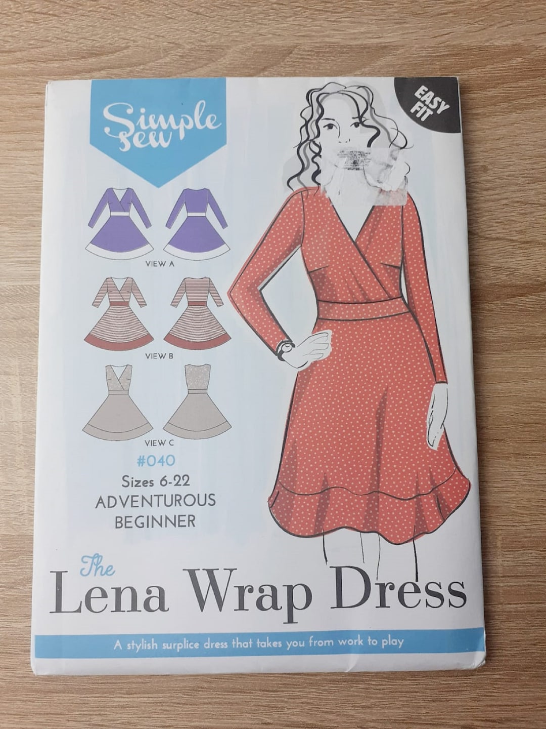 Simple Sew Sewing Pattern #040, the Lena Wrap Dress Pattern, Easy Fit ...