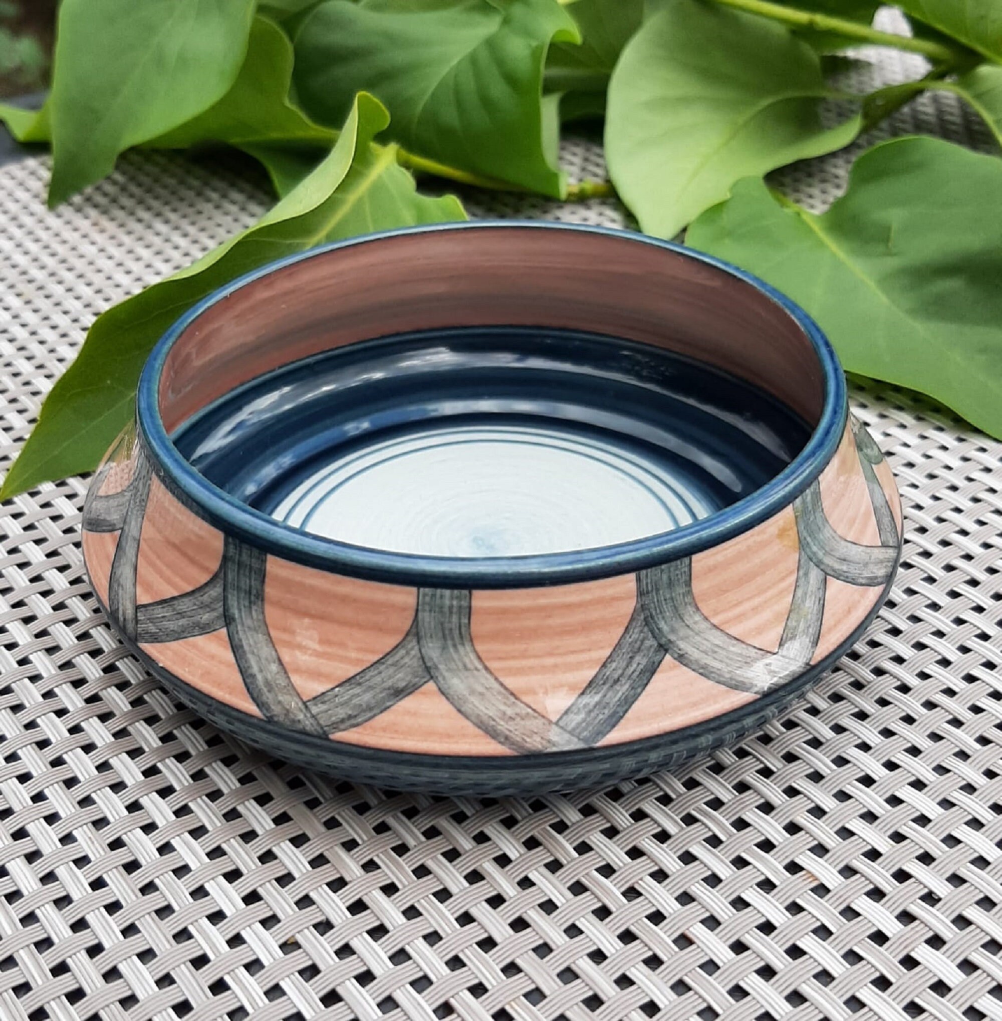 Beautiful Hand Painted Trinket Pin Dish Made by Jersey Pottery Ceramic ...