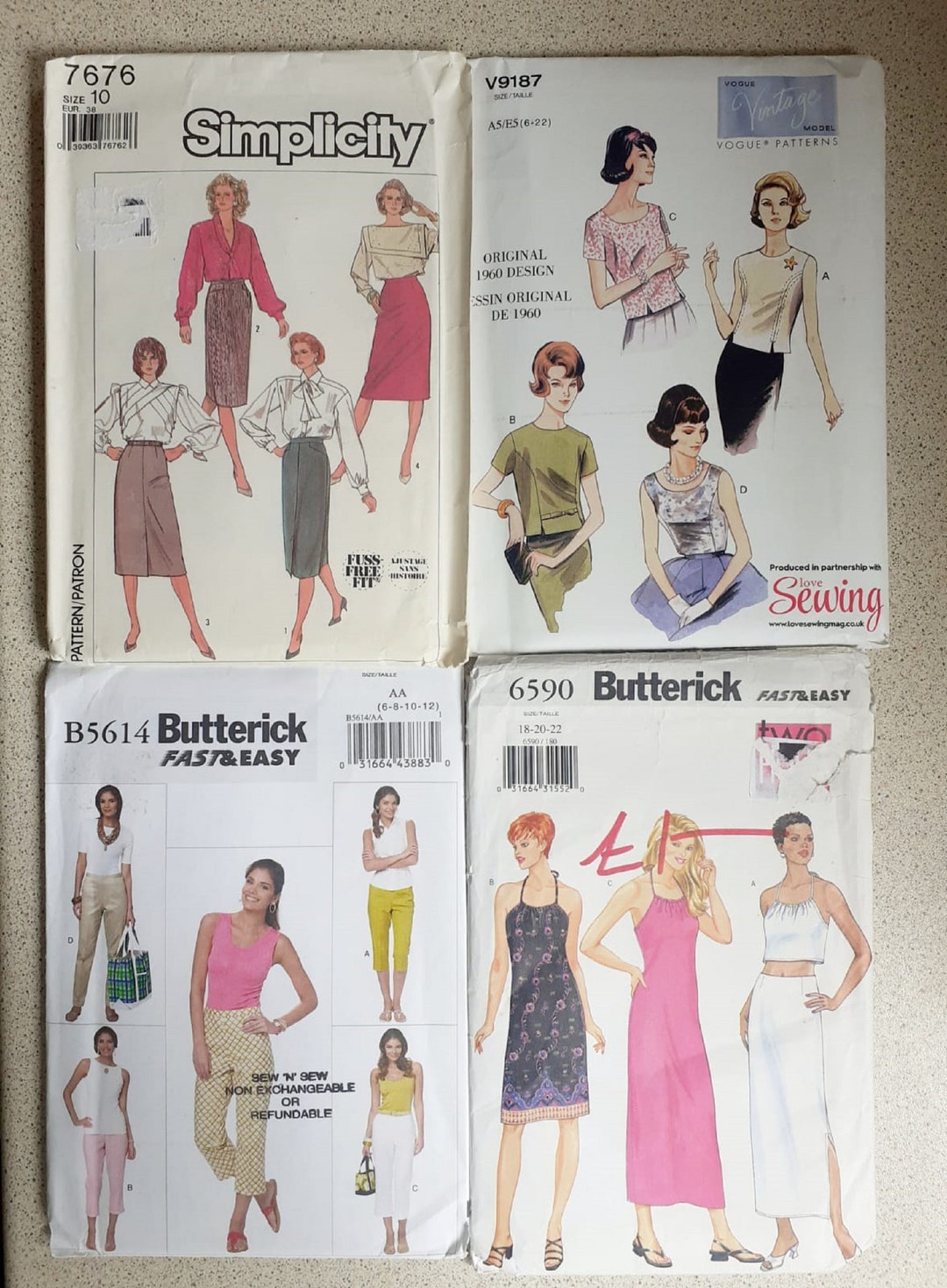 Sewing Patterns, Simplicity Skirts Pattern, Vogue Top Pattern ...