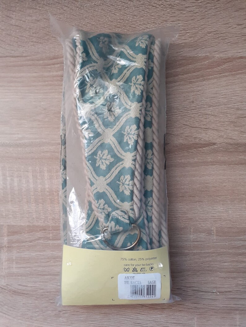 Luxurious Sage Tie Backs Rosebys Bed Bath Home One Pair Ready Made ...