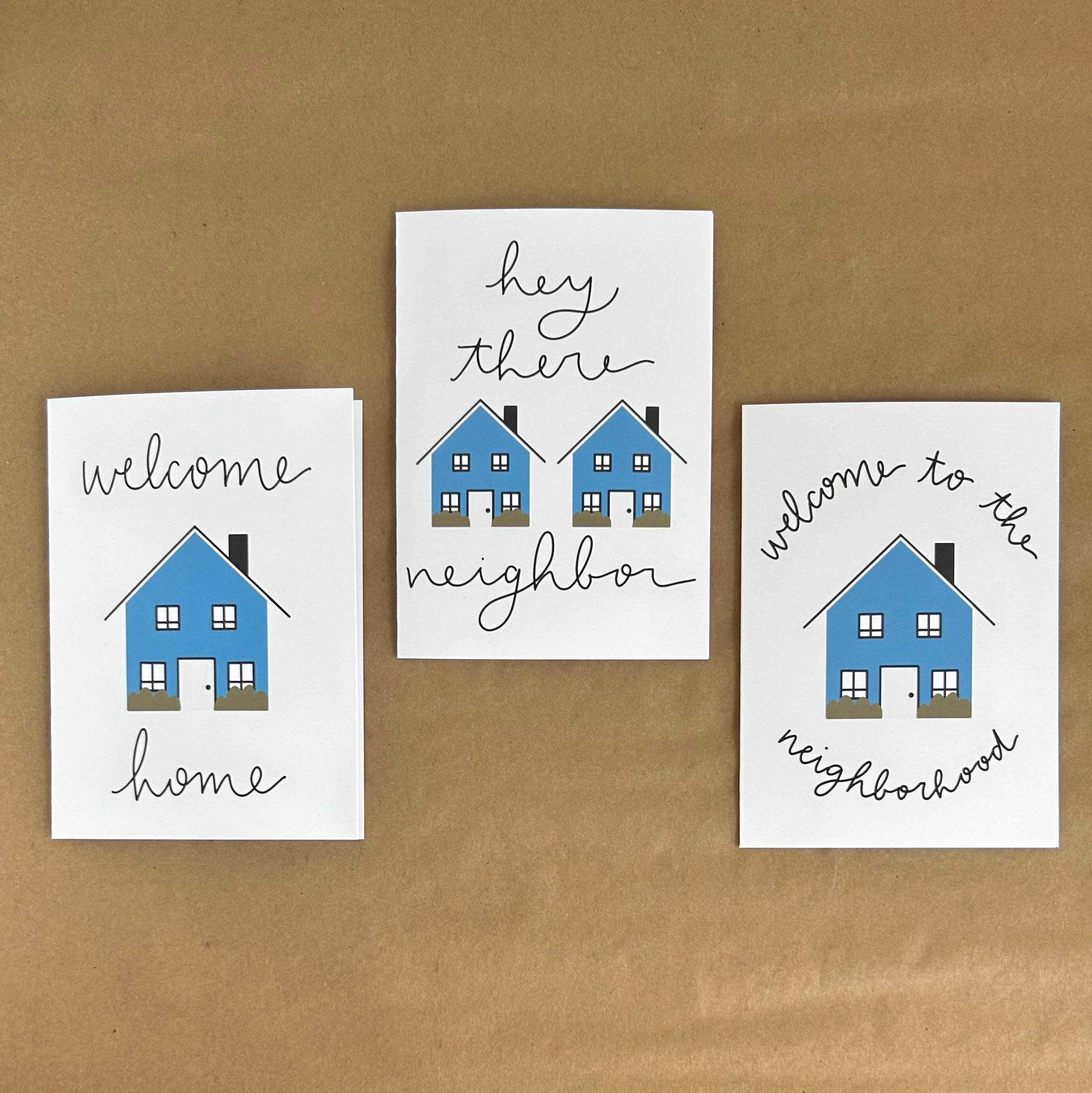 New Neighbor Greeting Cards Blank Set of 3 - Card, Welcome to the ...