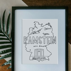 CUSTOM Military Base Print Unframed - Military Base Illustration, Duty ...