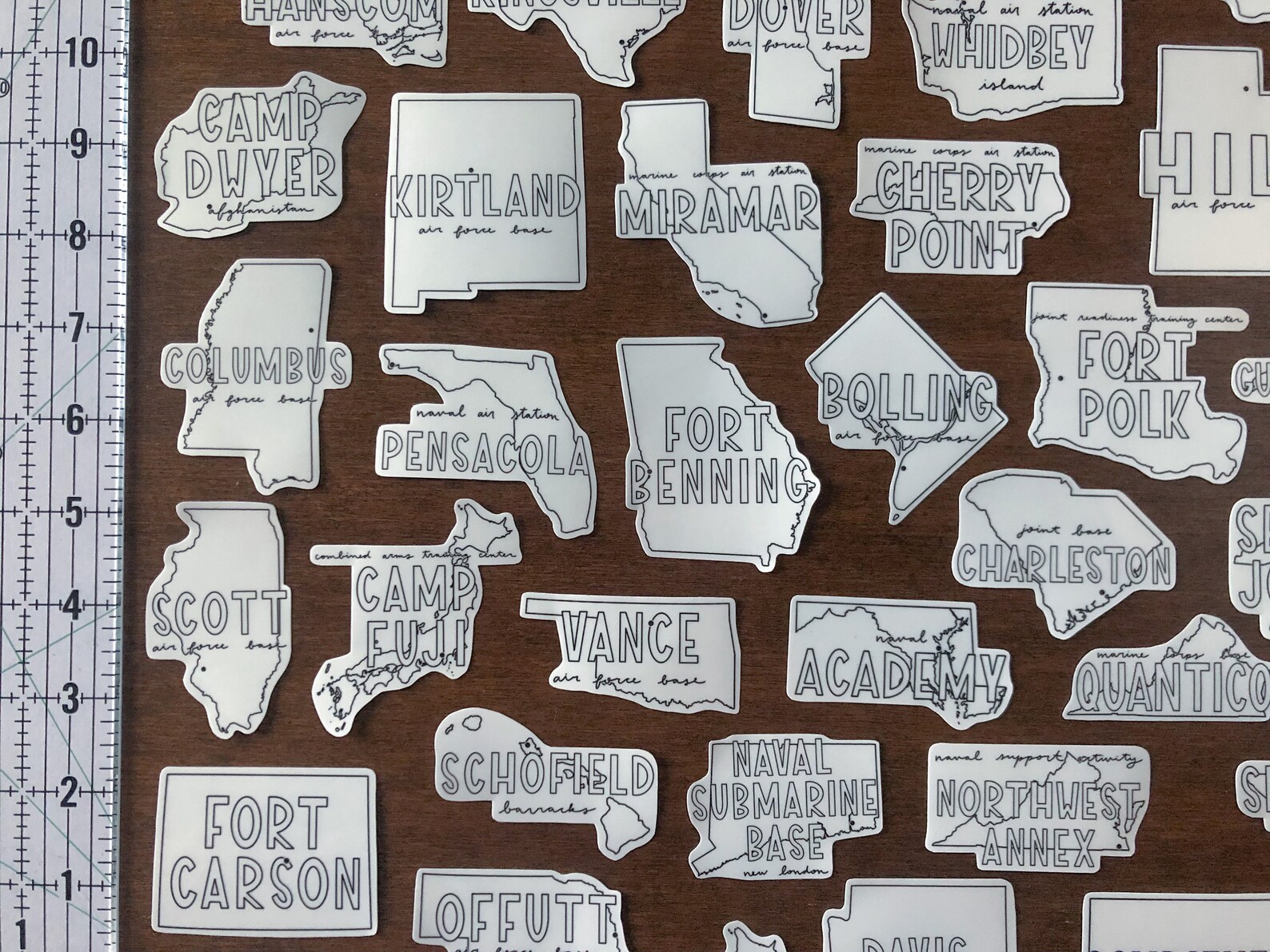 CUSTOM Military Base Stickers Waterproof Sticker Military - Etsy