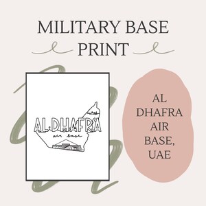 Al Dhafra Air Base Print Unframed - Military Base Illustration Poster ...