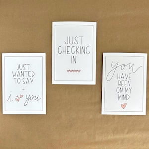 Support Greeting Cards Blank Set of 3 - Just Checking In, Thoughtful ...