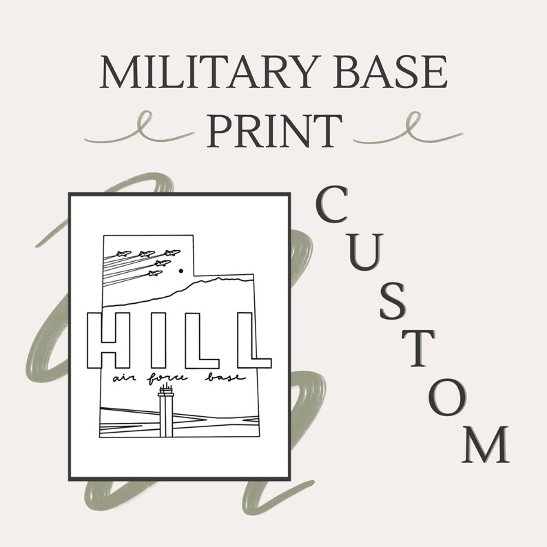 CUSTOM Military Base Print Unframed Military Base - Etsy