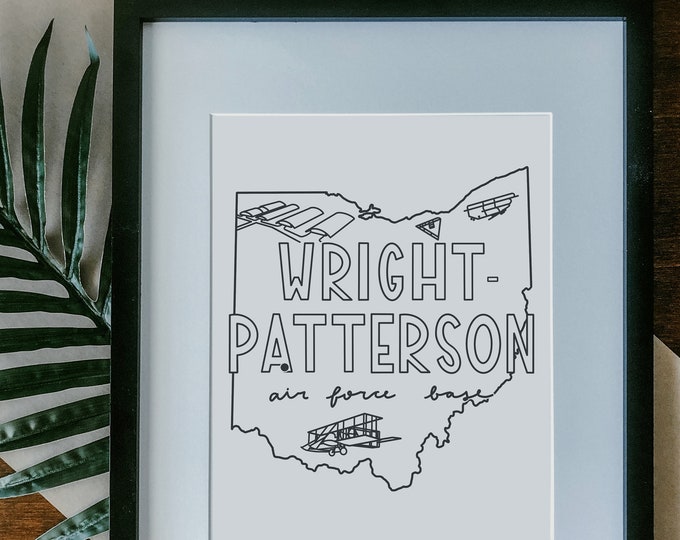 Wright-patterson Air Force Base Print Framed, Unframed - Military ...