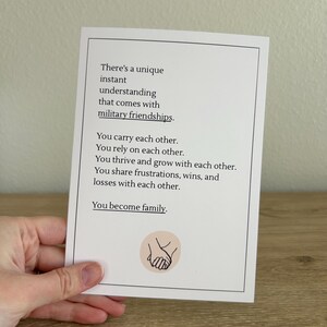 Military Friendship Greeting Cards Blank Set of 3 Best Friend Card ...