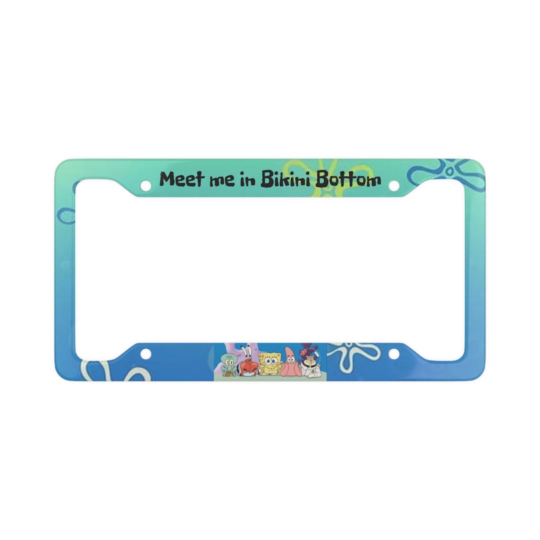 Spongebob License Plate Frame - Etsy