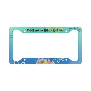 Spongebob License Plate Frame - Etsy
