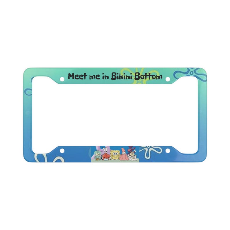 Spongebob License Plate Frame - Etsy