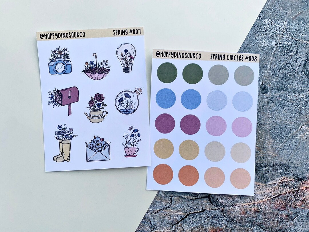 Spring | Sticker Sheet - Bullet Journal Stickers, Planner Stickers ...