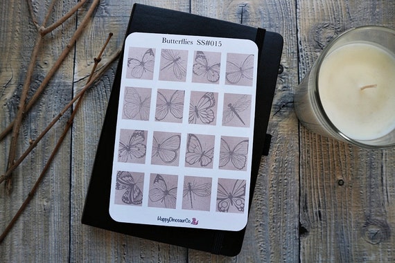 Butterflies Sticker Sheet Bullet Journal Stickers Planner | Etsy