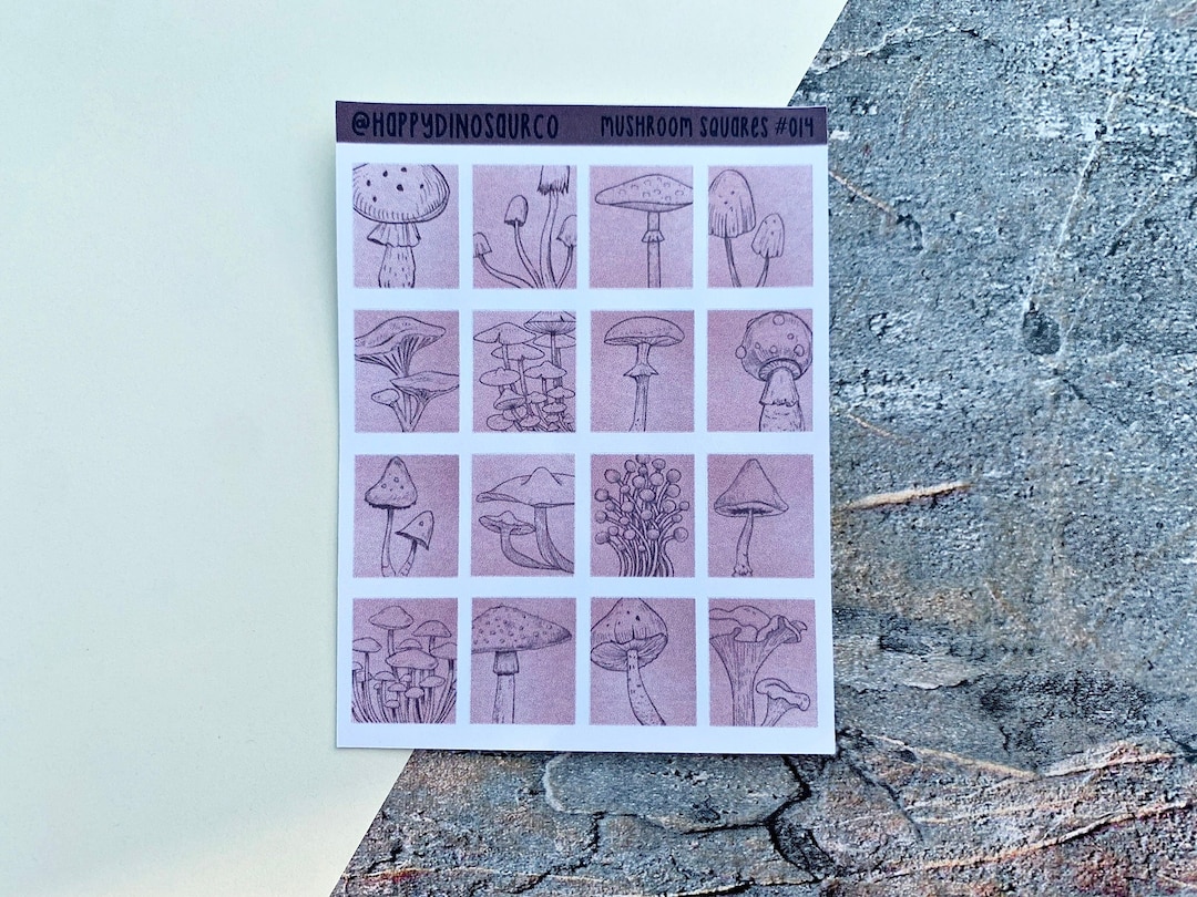 Mushrooms Sticker Sheet Bullet Journal Stickers Planner - Etsy