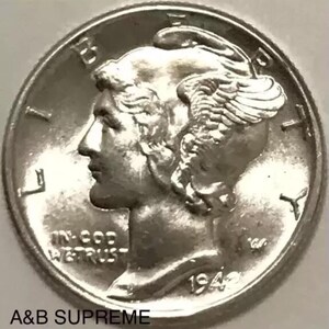 1) Mercury Dime From OBW Roll Estate Hoard Choice-gem Bu Uncirculated ...