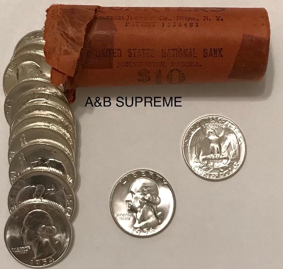1) 1932-1964 Washington Quarter From OBW Roll Estate Hoard Choice-gem ...