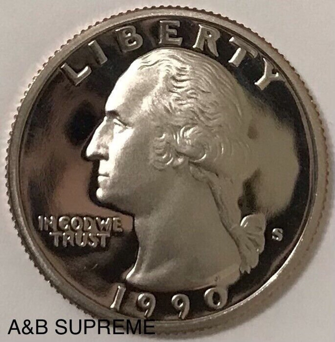 1990 S Washington Quarter Dollar Clad Gem Proof - Etsy