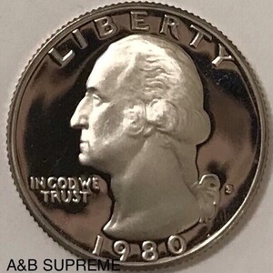 1980 S Washington Quarter Dollar Clad Gem Proof - Etsy