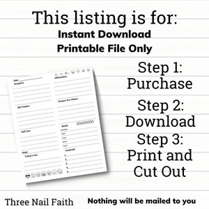 Printable Christian Faith Daily Planner Page, Instant Download, Print ...