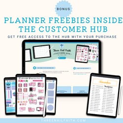 Undated Digital Planner, Minimalist Planner, Faith Planner, Hyperlinked ...