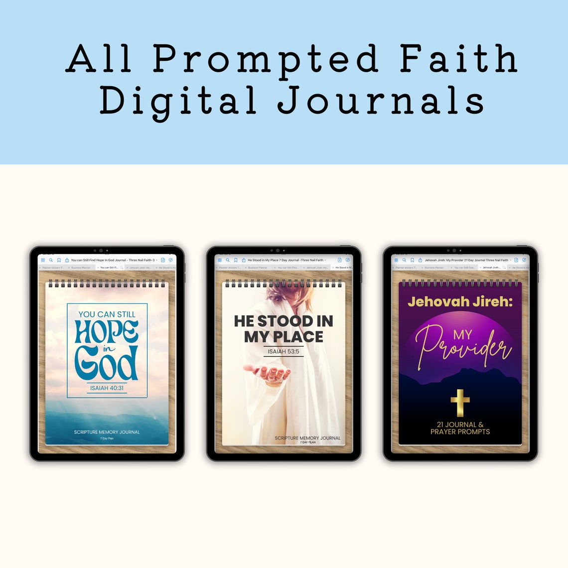 Christian Faith Digital Planner and Digital Sticker Bundle - Etsy