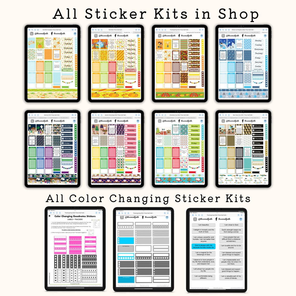 Christian Faith Digital Planner and Digital Sticker Bundle - Etsy