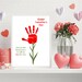 PRINTABLE Valentine FLOWER Handprint Art Craft for Kids, Preschool ...