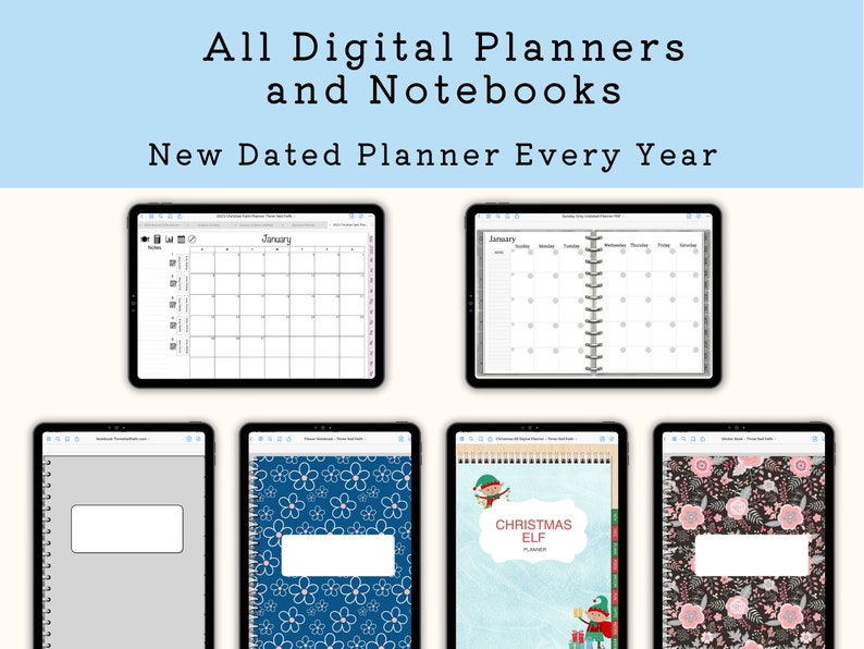 Christian Faith Digital Planner and Digital Stickers Faith - Etsy