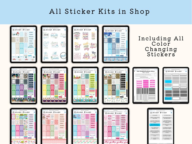 Christian Faith Digital Planner and Digital Stickers Faith - Etsy