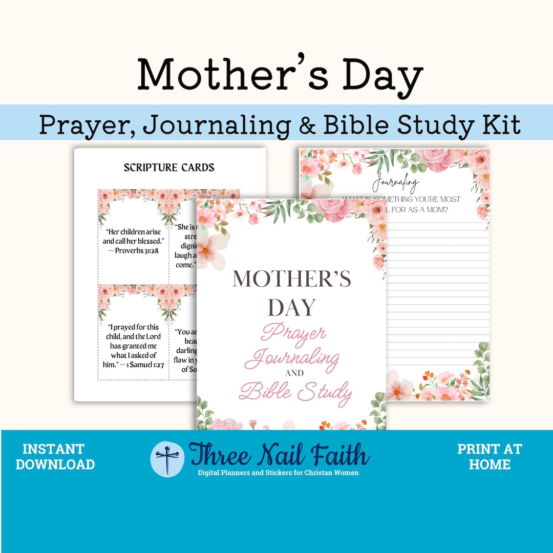 Mother’s Day Prayer & Journaling Printable Set | Bible Study, Scripture ...