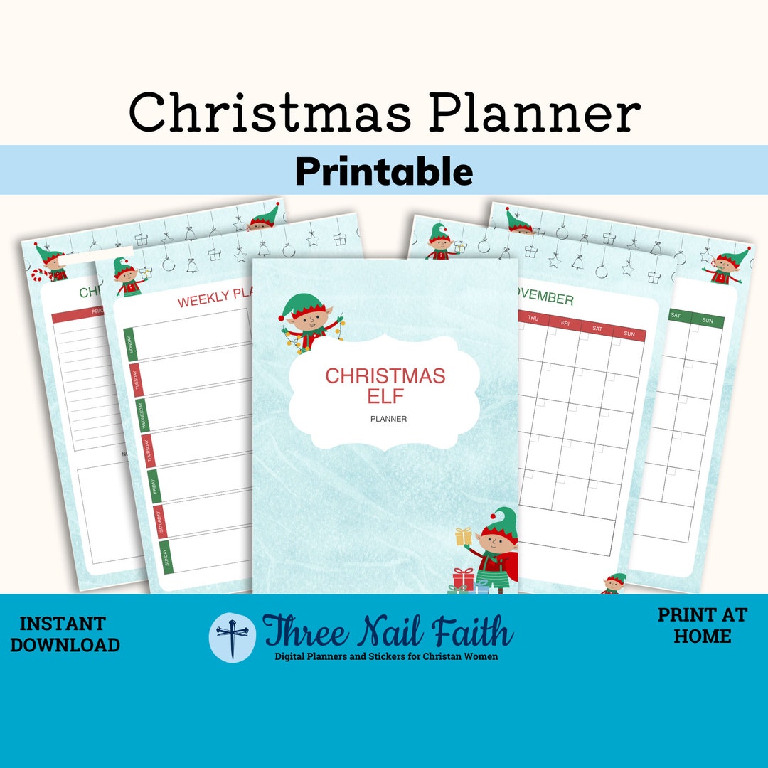 Elf Christmas Printable Planner, Christmas to Do List, Organized for ...