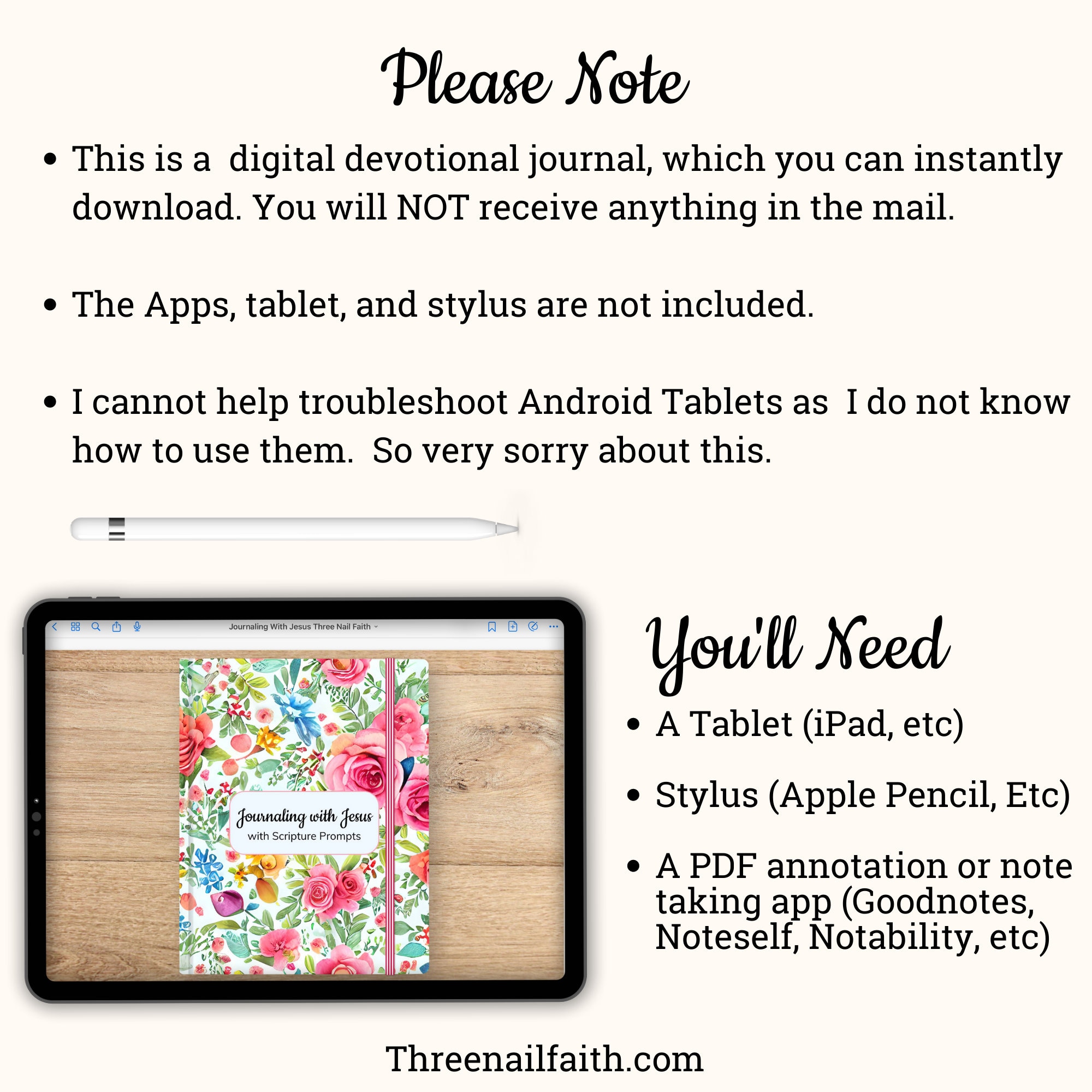 Journaling With Jesus 30 Day Digital Journal, Christian Faith Journal ...