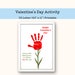 PRINTABLE Valentine FLOWER Handprint Art Craft for Kids, Preschool ...