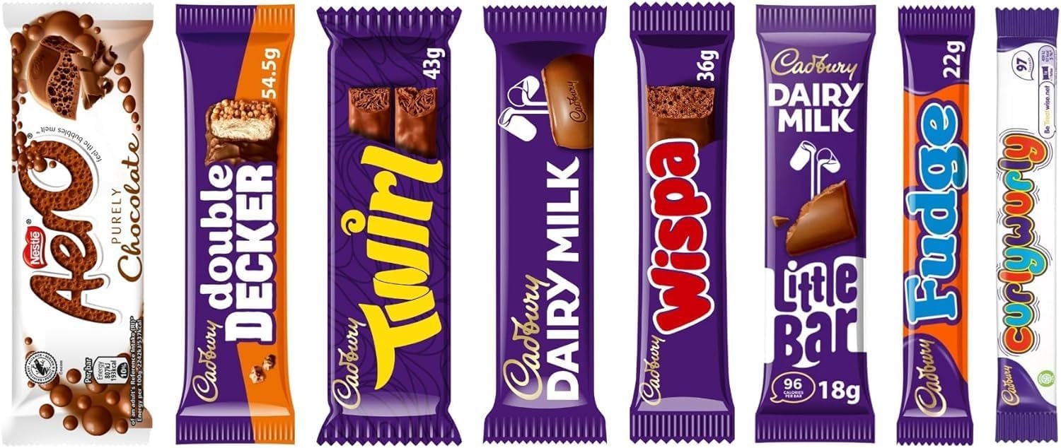 Cadbury Chocolate Gift Box 8 Full Sized Bars Perfect Letterbox Gift ...