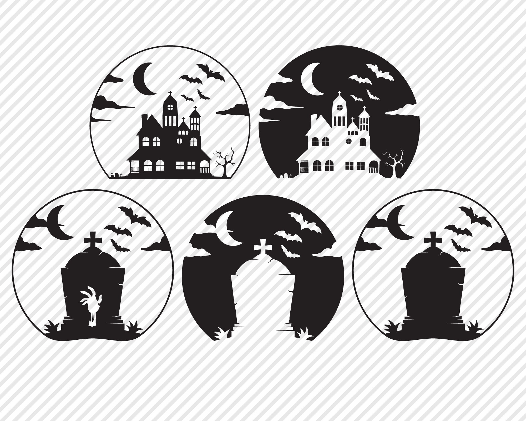 Halloween Bundle SVG, Cut File, Halloween Shirt Design, Rip Tombstone ...