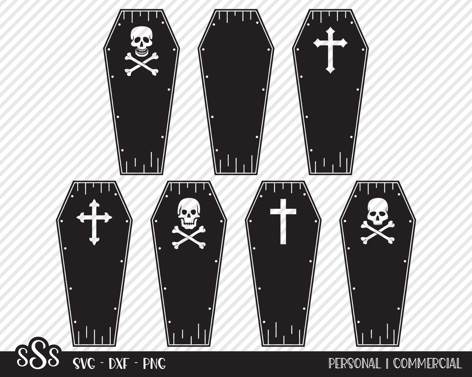 Coffin Bundle SVG, Cut File, Halloween Shirt Design, Graveyard Rip ...