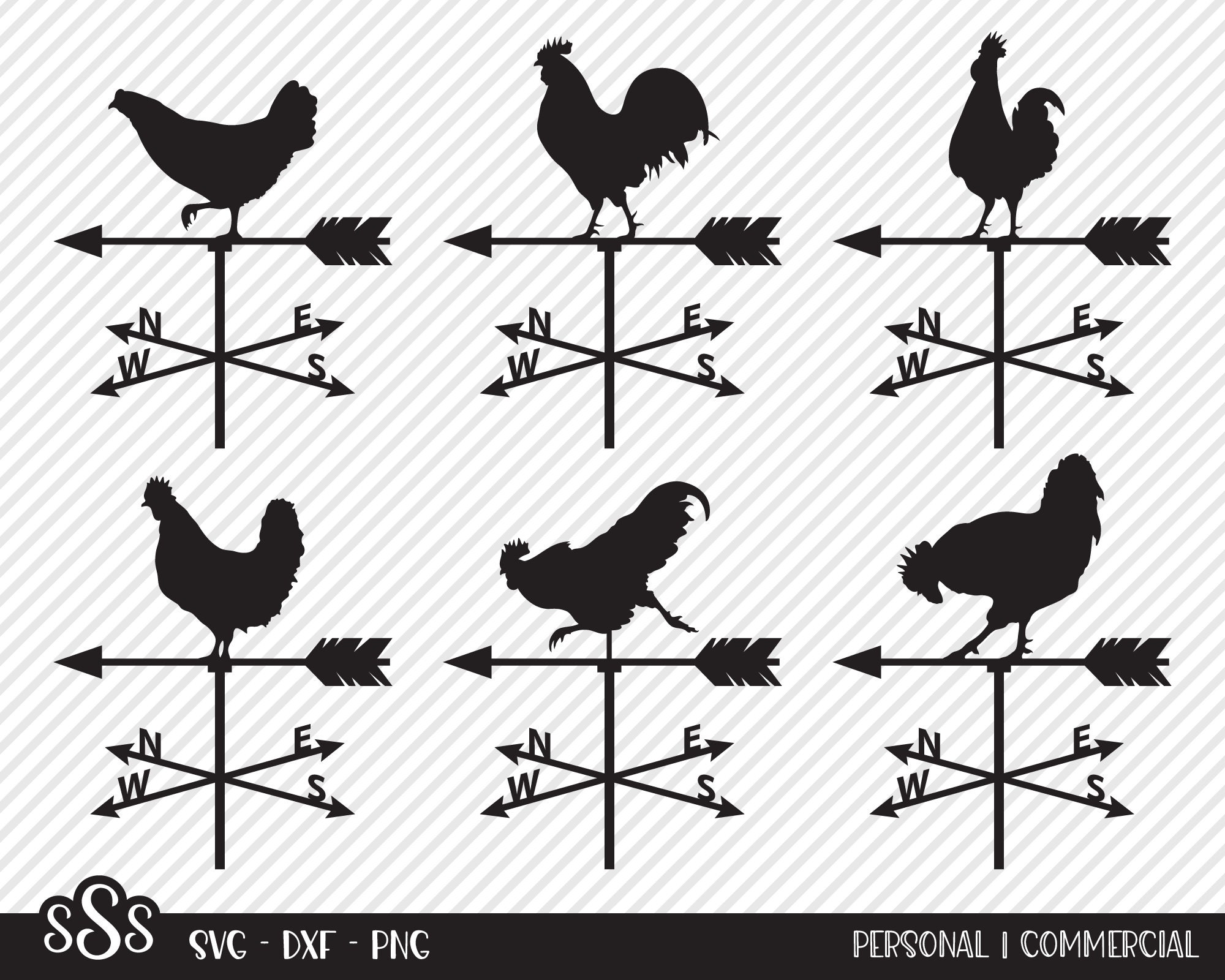 Weather Vane Bundle SVG, Cut File, Country Shirt Design, Chicken ...