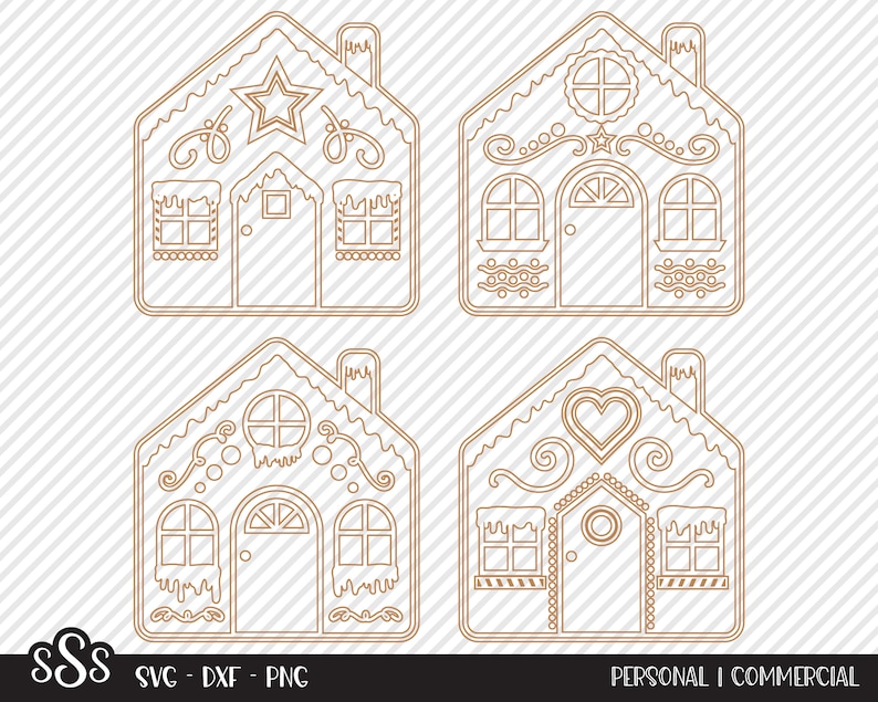 Gingerbread House Bundle SVG, Cut File, Christmas Shirt Design, Fun ...