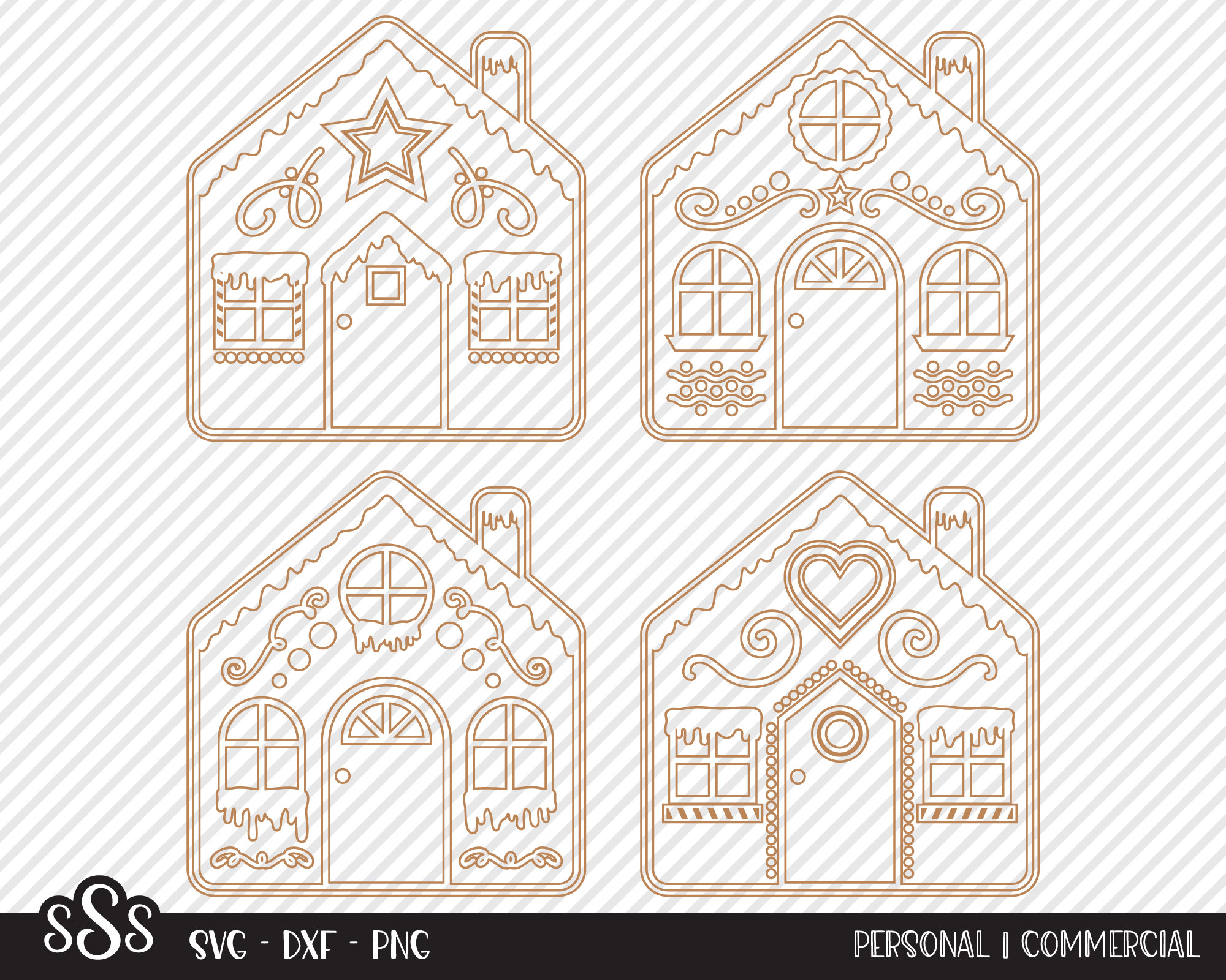 Gingerbread House Bundle SVG, Cut File, Christmas Shirt Design, Fun ...