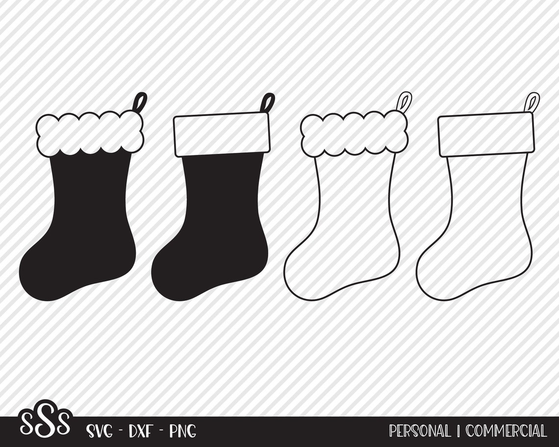 Christmas Stocking Bundle SVG, Cut File, Holiday Shirt Design Assets ...