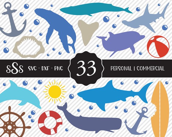 Deep Sea Super Bundle SVG Cut File Fishing Design Elements - Etsy