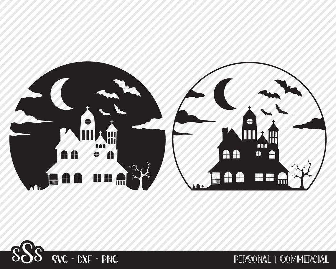 Haunted House Bundle SVG, Cut File, Halloween Shirt Design, Spooky Home ...