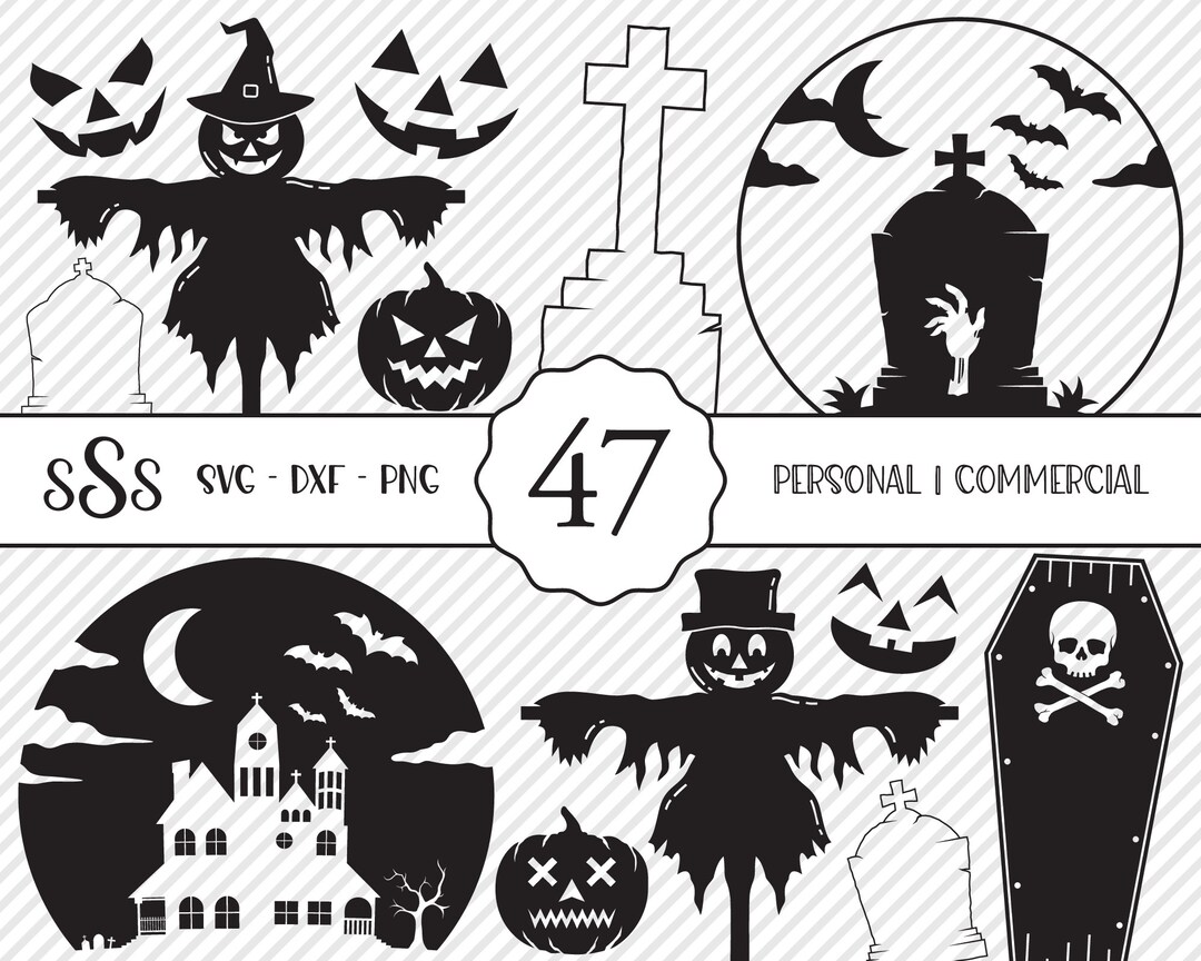 Halloween Bundle SVG, Cut File, Halloween Shirt Design, Rip Tombstone ...